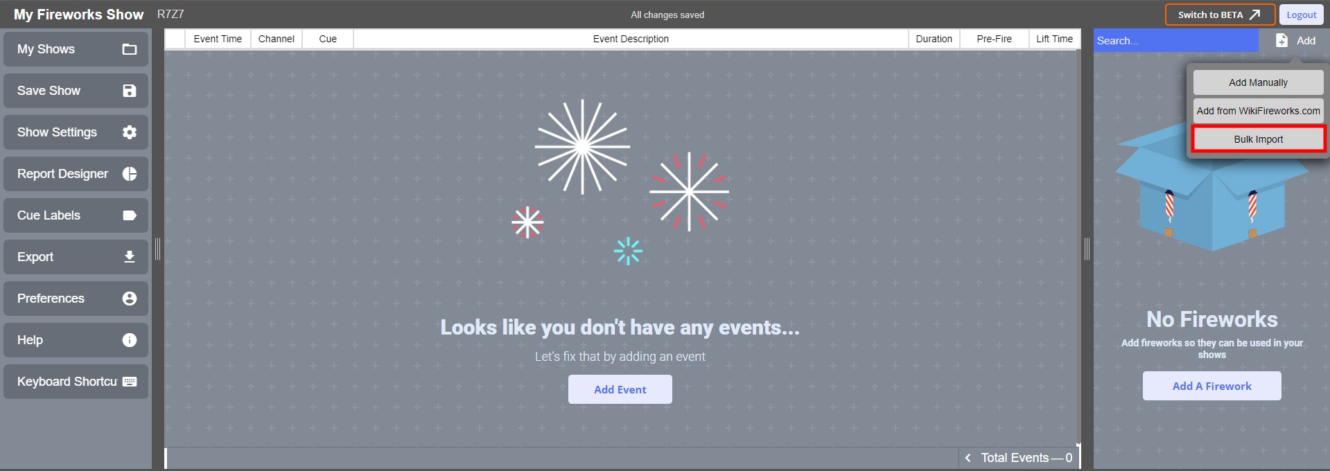 How to Add Fireworks to My Fireworks List – COBRA Firing Systems